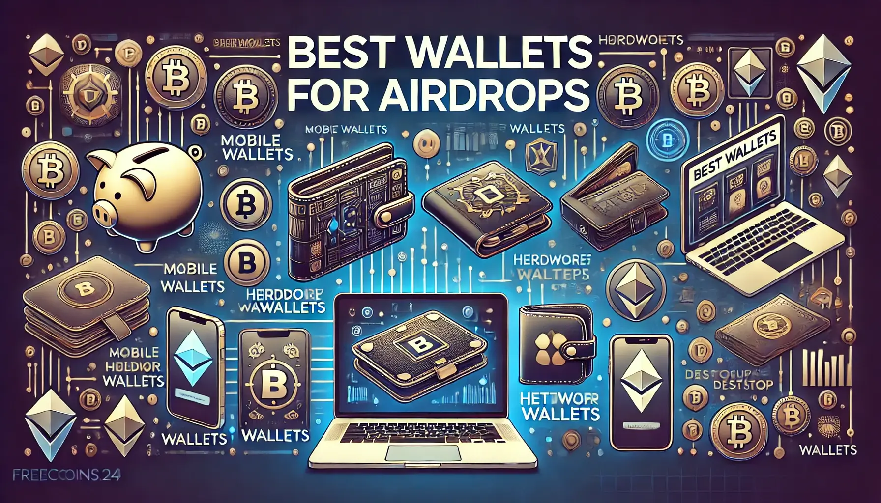 Crypto Airdrops - Find free coin airdrops with Freecoins24