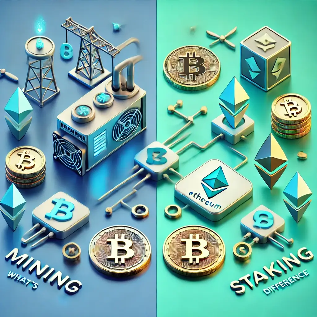 Crypto Mining vs. Staking: What’s the Difference? - Freecoins24