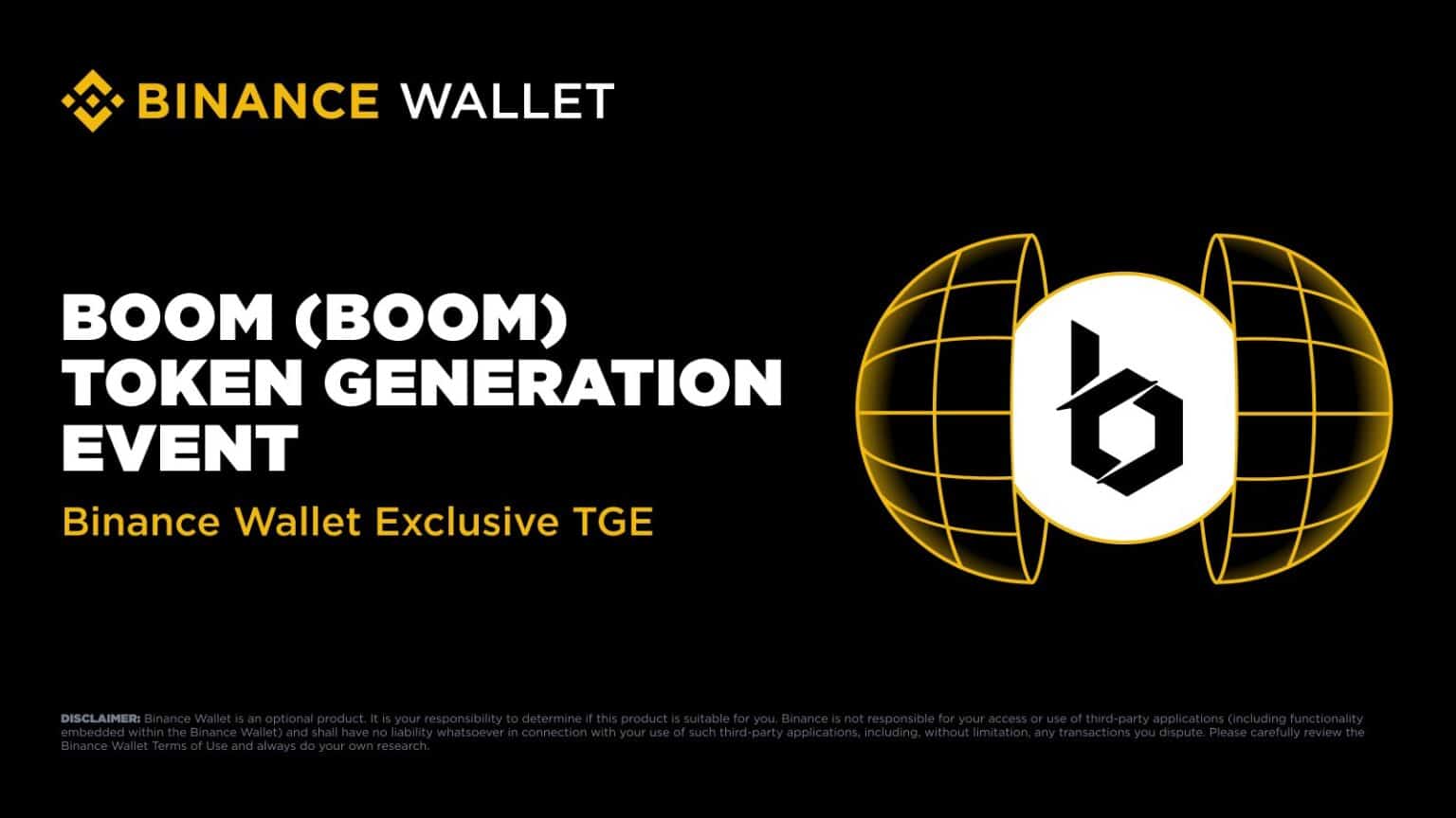 Binance Wallet x Boom TGE - Get FREE tokens today